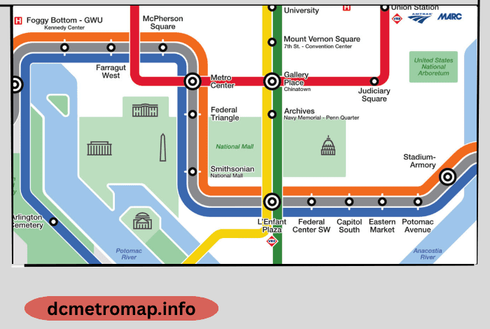 DC Metro Stops Map & Station Guide: Red, Blue, Yellow & More